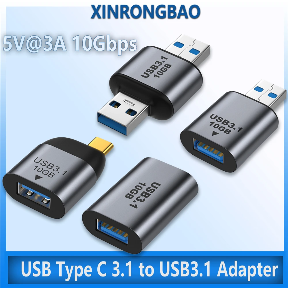 USB Type C 3.1 to USB3.1 Adapter Male Female Converter 5V@3A allo USB3 ...