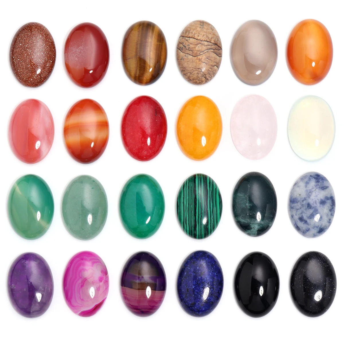 2-5-10Pcs-Pack-Natural-Oval-Shape-Stone-Tiger-Eye-Opal-Agates-Cabochon ...