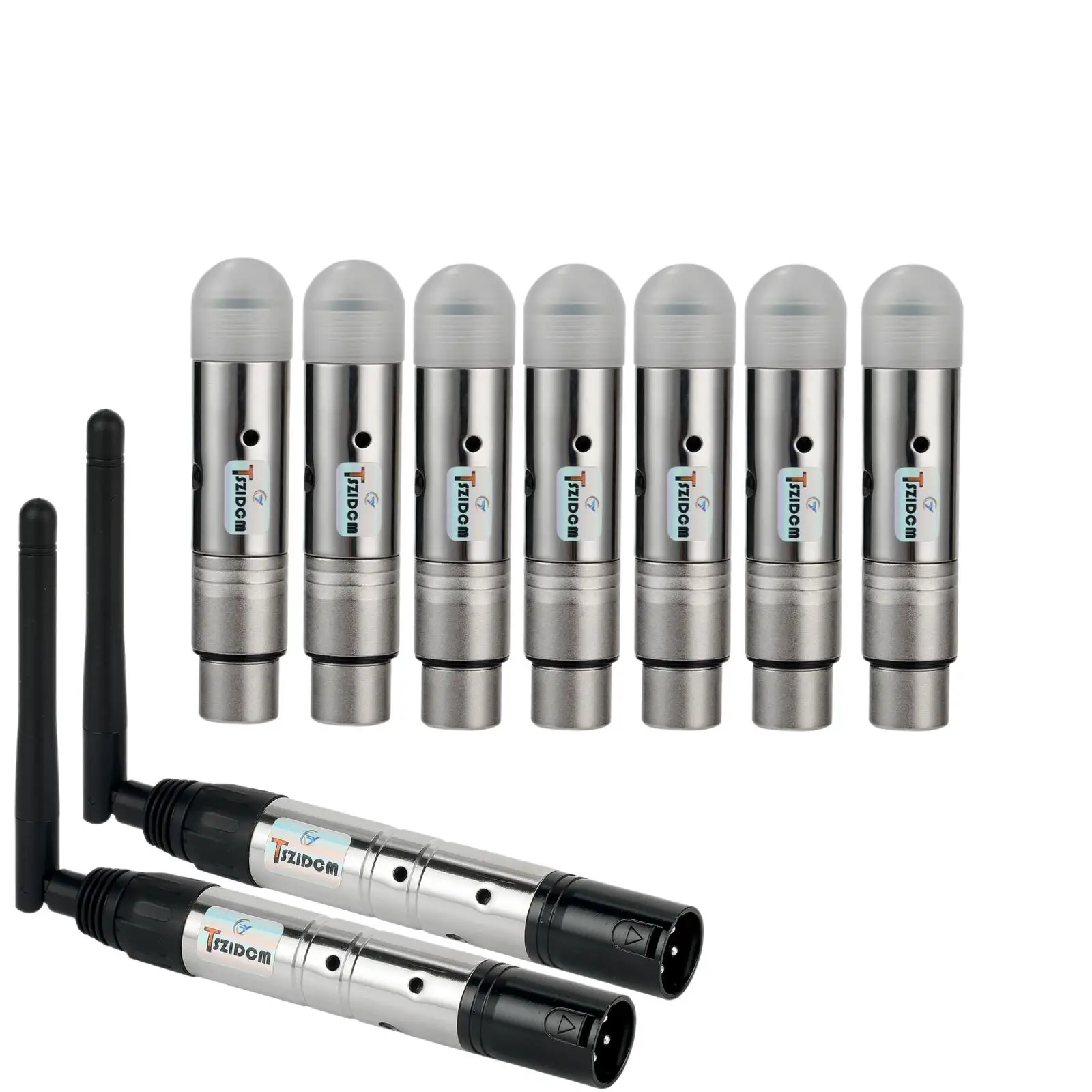 Wireless-DMX-512-System-2-4G-Wireless-Female-Receivers-Male-Transmitter ...