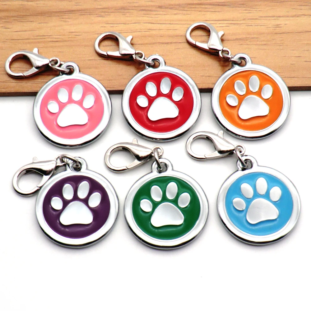 20Pcs-Zampa-Del-Cane-Tag-di-Cane-Personalizzati-Targhette ...