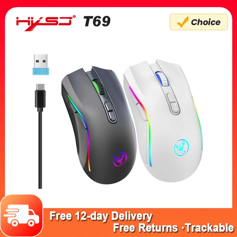 Hxsj-T69-Mouse-mec-nico-sem-fio-para-jogos-2-4G-RGB-650mAh-Capacidade ...