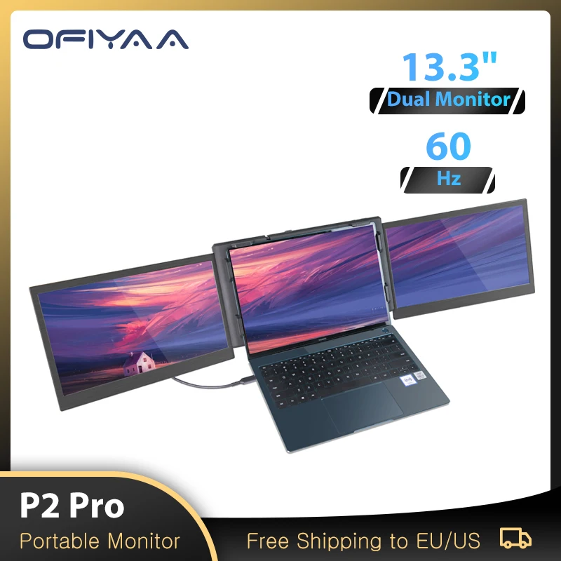 OFIYAA P2 Pro Monitor portátil para portátil 13.3" Extensor de pantalla ...