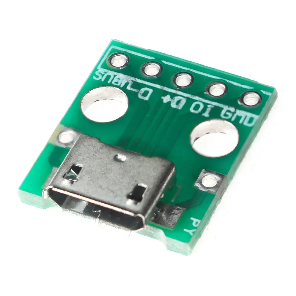 10PCS-MICRO-to-DIP-5P-PCB-MICRO-PCB-Test-Board-USB-Female-2-54mm ...
