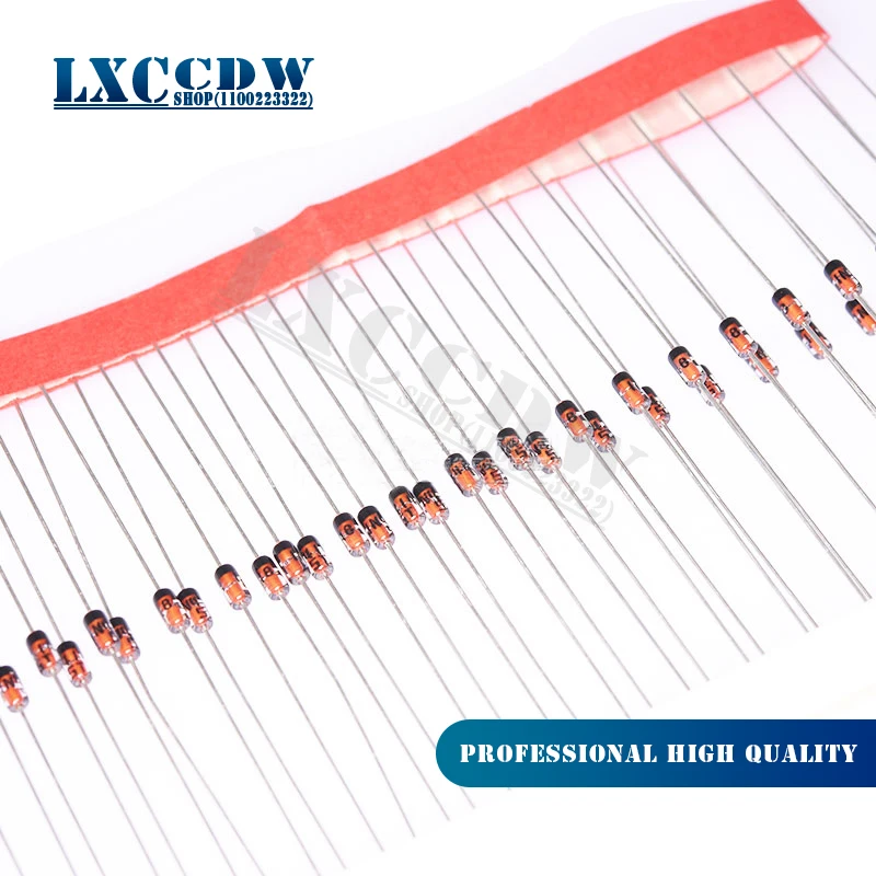 100pcs 0.5W Zener diode 500MW DO-35 1/2W BZX55C 2.4V 2.7V 3V 3.3V 3.6V 3.9V 4.3V 4.7V 5.1V 5.6V ...