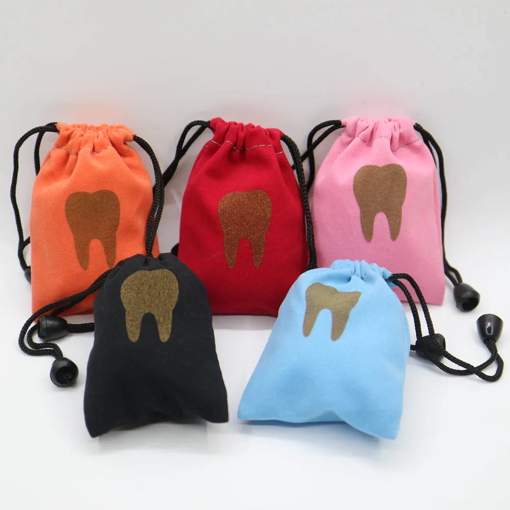 5pcs Dental Clinic Gift Deciduous Teeth Storage Bag Baby Primary Teeth ...