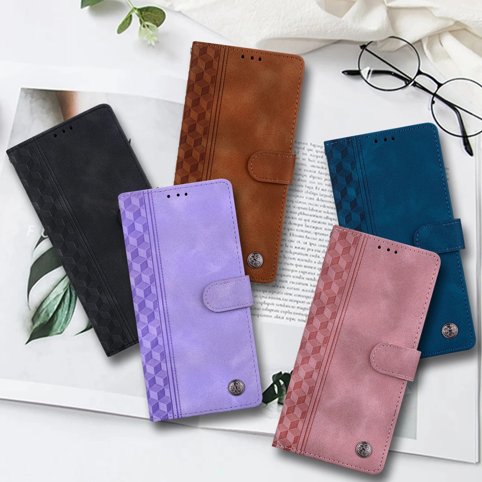 Premium Magnetic Leather Flip Wallet Case - Elegant Design - Huawei Y5 ...