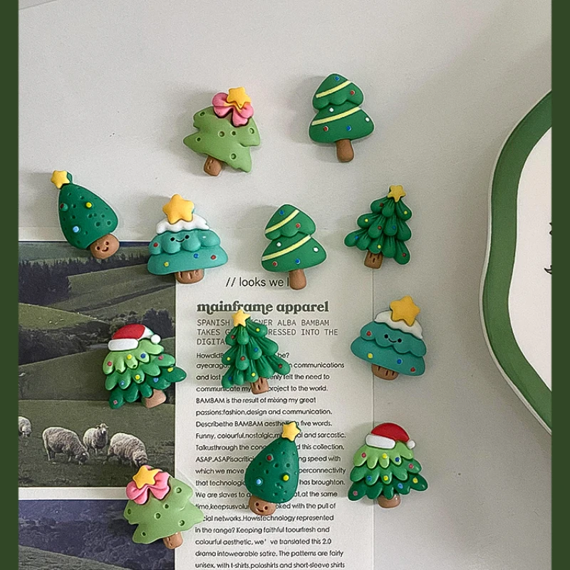 Mini-Christmas-tree-magnetic-decorative-refrigerator-magnetic-photo ...