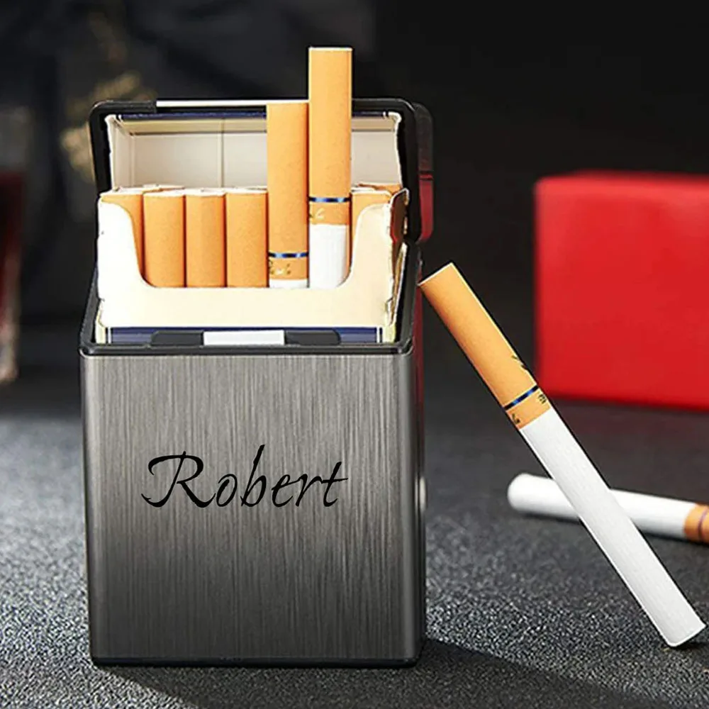 Personalized Name Cigarette Box - Metal Case for Waterproof Cigarette ...