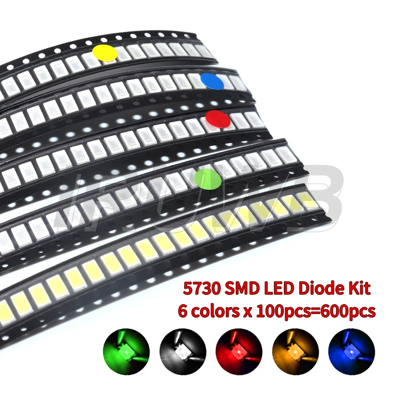 5050 5730 1210 1206 0805 0603 0402 SMD LED Diode Kit Red Green Blue ...