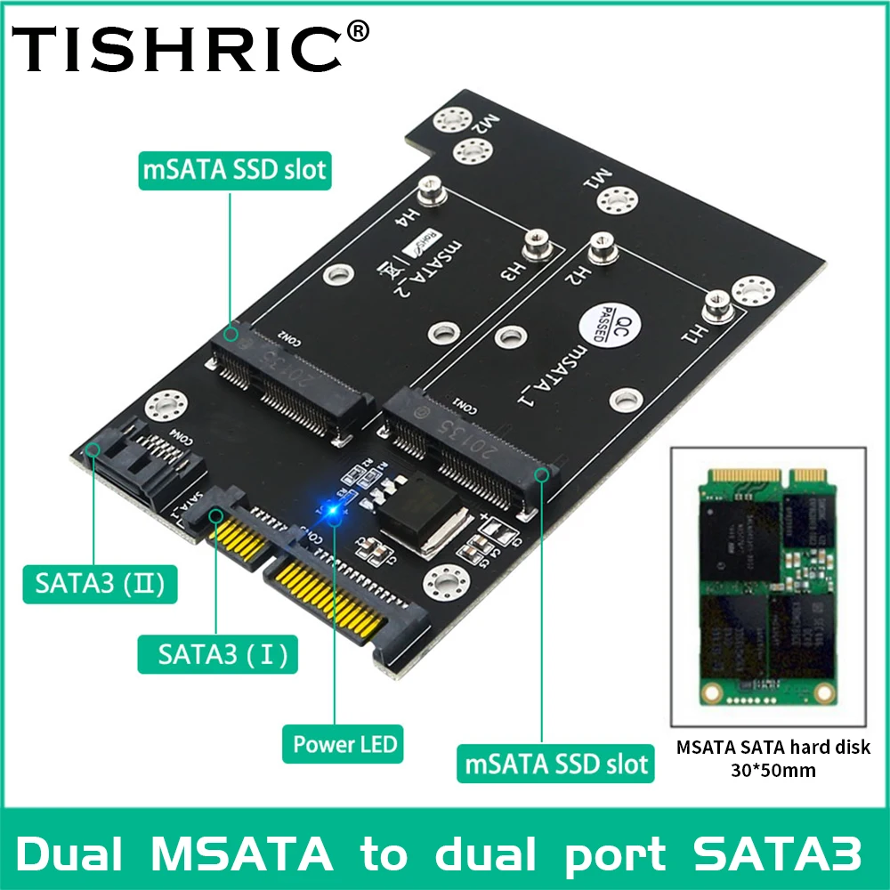TISHRIC-MSATA-To-SSTA-Adapter-Board-Msata-Adapter-Dual-Msata-SSD-To ...