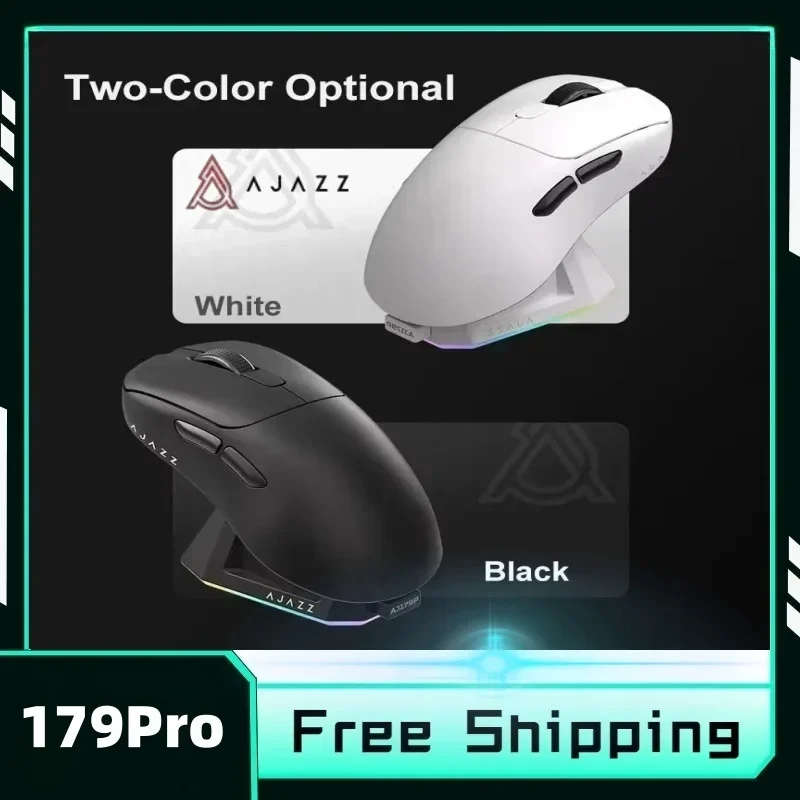 2025Hot AJAZZ Wireless Bluetooth Mouse AJ179 PRO8K PAW3395 with RGB ...