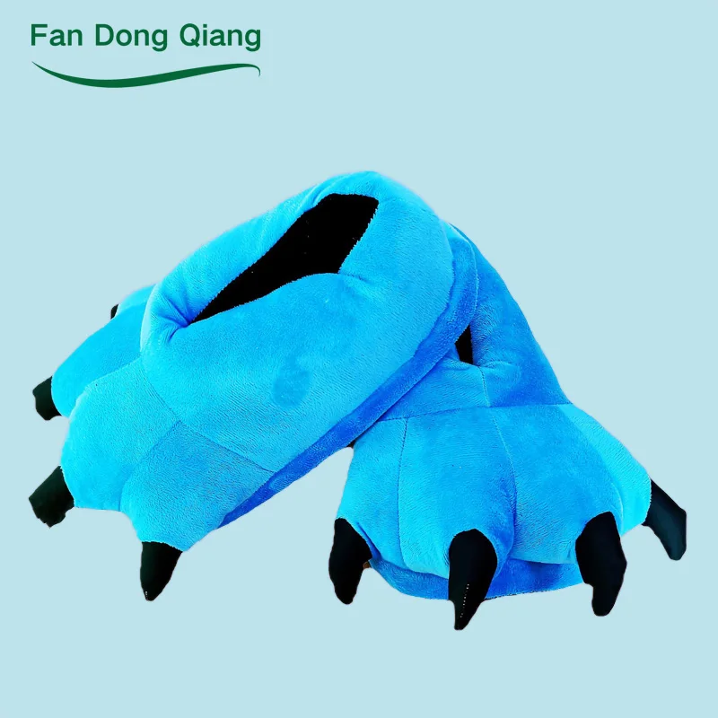 Animal Paw Slippers Dinosaur | Fluffy Monster Slippers | Animal Paw ...