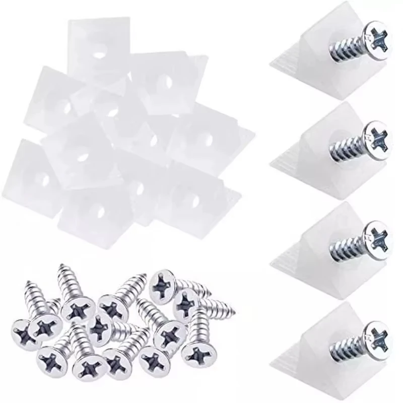 20/40/60/80/100pcs Drawer Wedges With Screws For Bottom Support Plastic ...