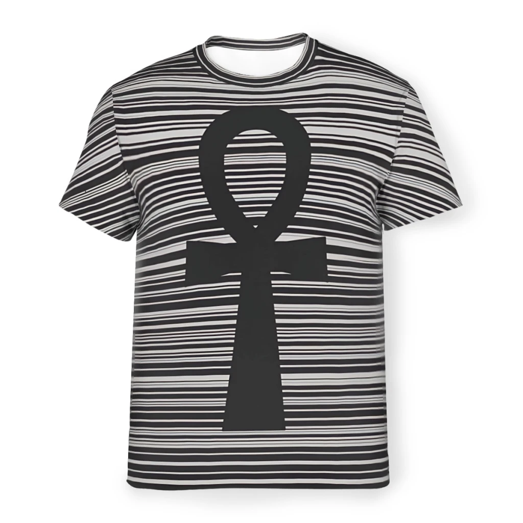 Ancient-Egyptian-Polyester-TShirts-Abstract-ankh-with-lines-ancient ...