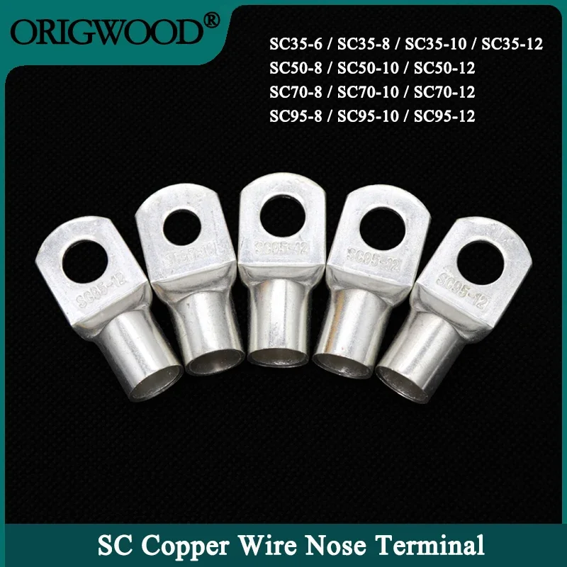 5pcs-SC-Type-Wire-Nose-Terminal-SC35-SC50-SC70-SC95-Bare-Copper-Battery ...