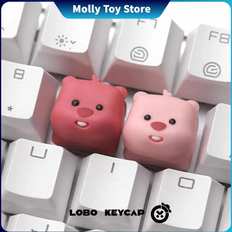 Cute-3D-Loopy-Beaver-Keycaps-Resin-Creativity-Cartoon-Characters ...
