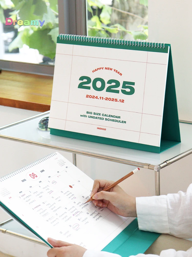 Indigo 2025 Minimalist B4 Desk Calendar,big size Double-Sided Planner ...