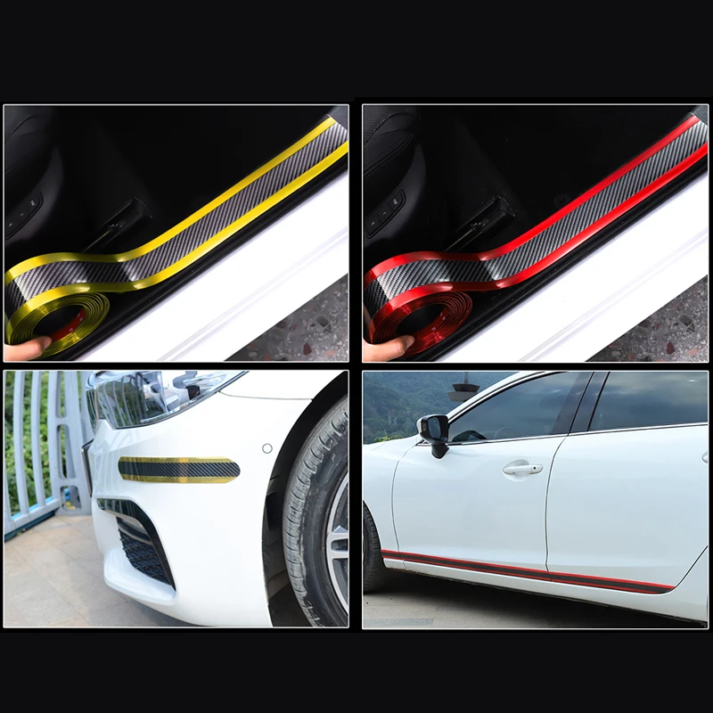 Car-Stickers-Anti-Scratch-Door-Protector-Strip-Carbon-Fiber-Car ...