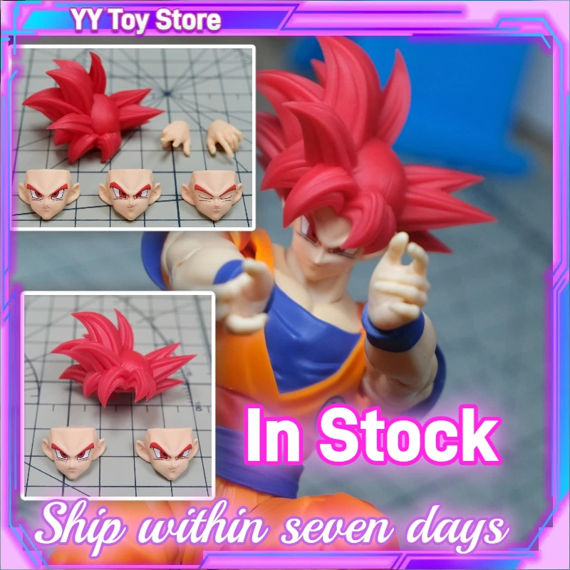 In Stock Nono Dragon Ball Z Shf Super Saiyan Anime Figure Model Red God ...