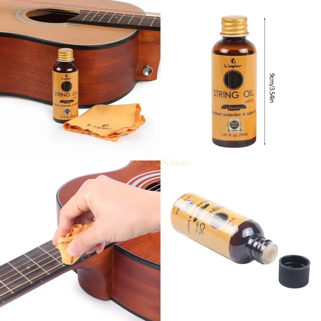 M5TC Practical String Oil 50ml Fingerboard Lemon Oil for Guitar Bass ...