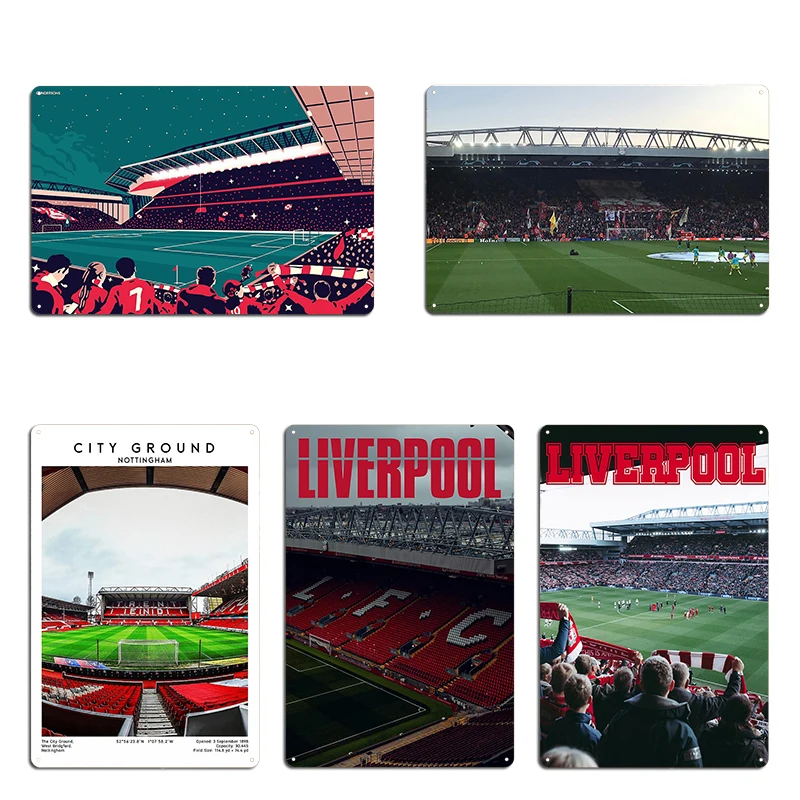 Anfield Stadium I Metal Sign Plaques personalized Home Wall pub ...