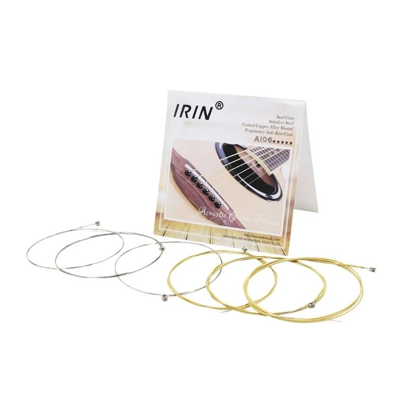 6-String-Replacements-Steel-Acoustic-Guitar-Strings-Kits-for-Folk ...