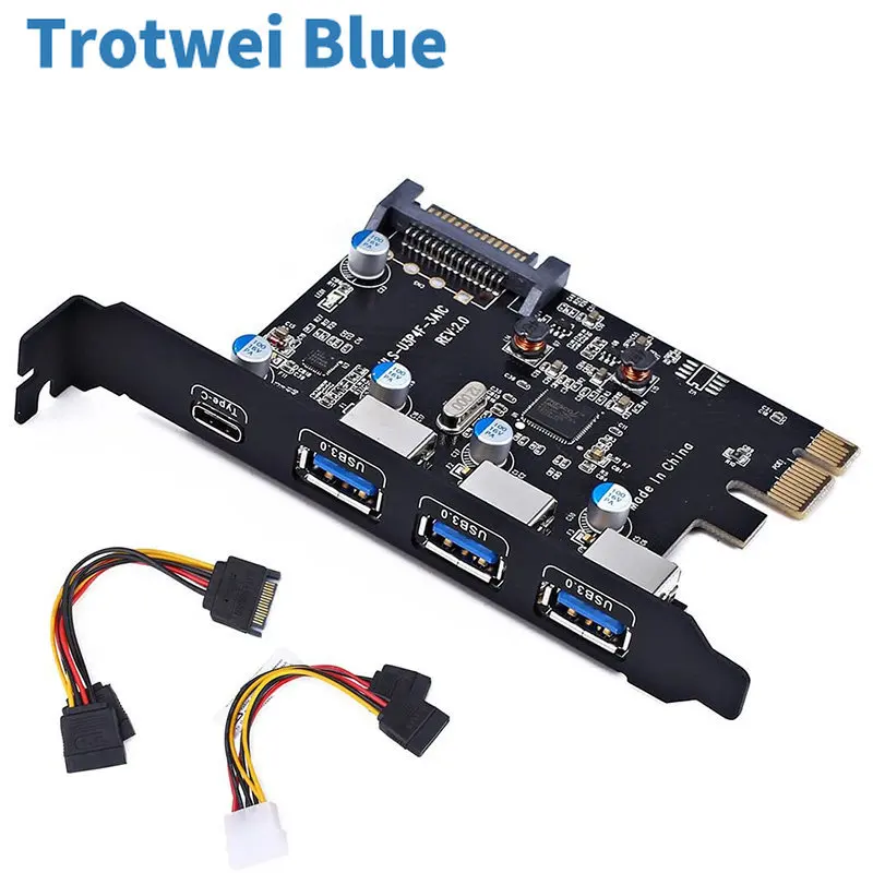 USB-PCIe-Card-USB-3-Ports-Type-C-PCI-Express-x1-Adapter-USB3-0 ...