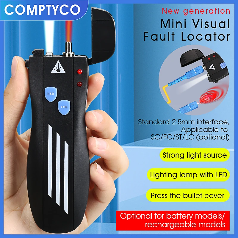 COMPTYCO-Rechargeablble-Mini-50mw-VFL-Fiber-Optic-Cable-Tester-Visual ...