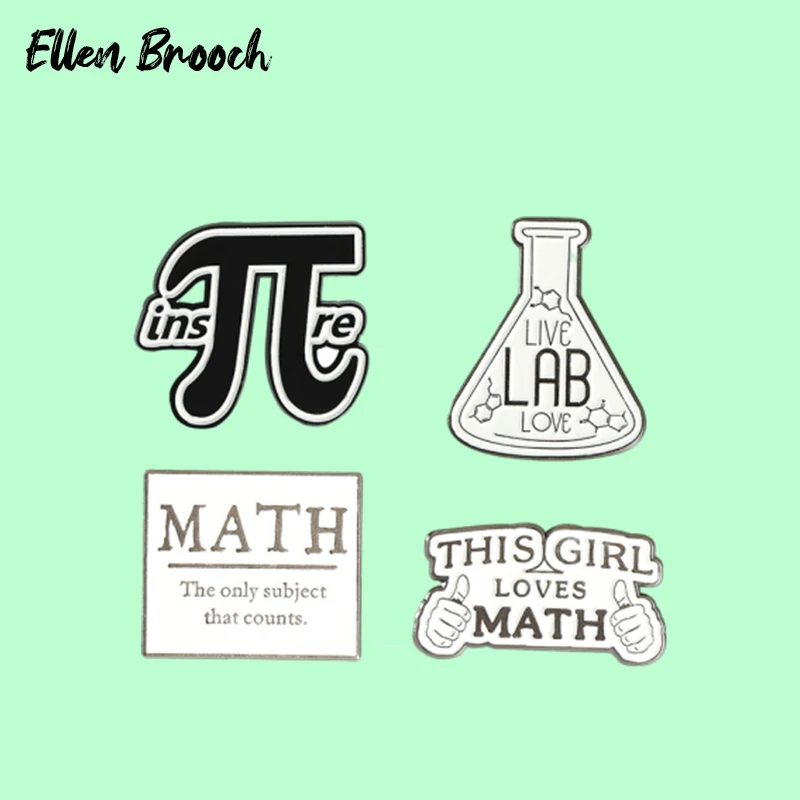 Math-Brooches-Science-LIVE-LAB-Enamel-Pins-THIS-GIRL-LOVES-MATH-Lapel ...
