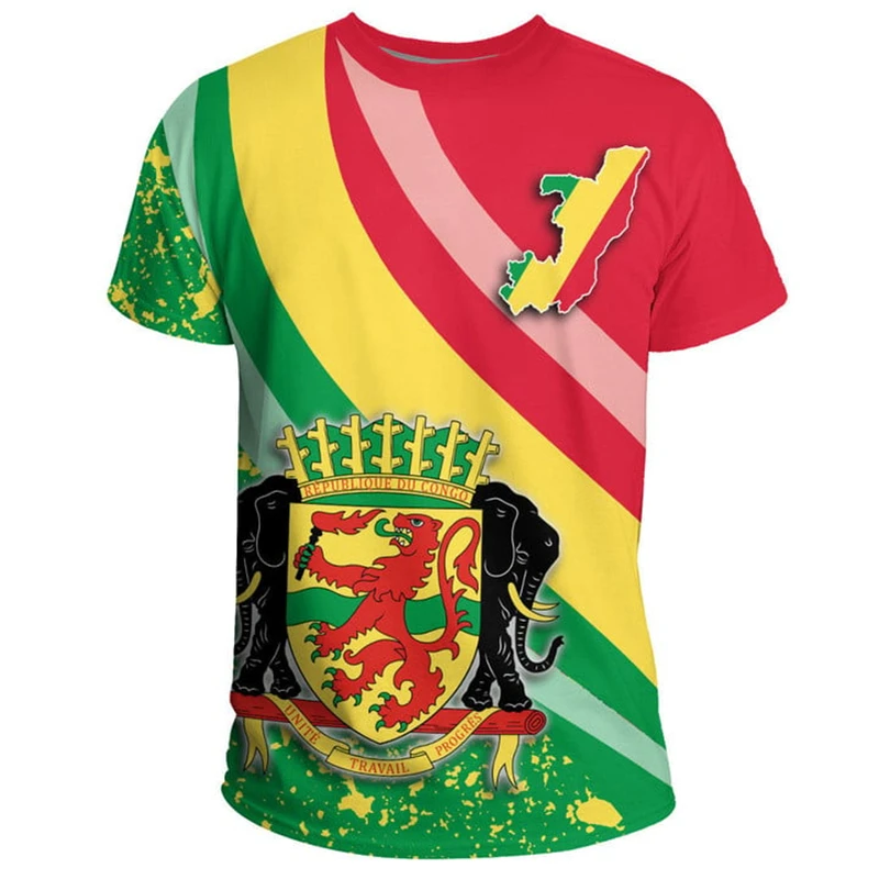 Democratic-Republic-Of-The-Congo-Flag-Graphic-T-Shirts-National-Emblem ...