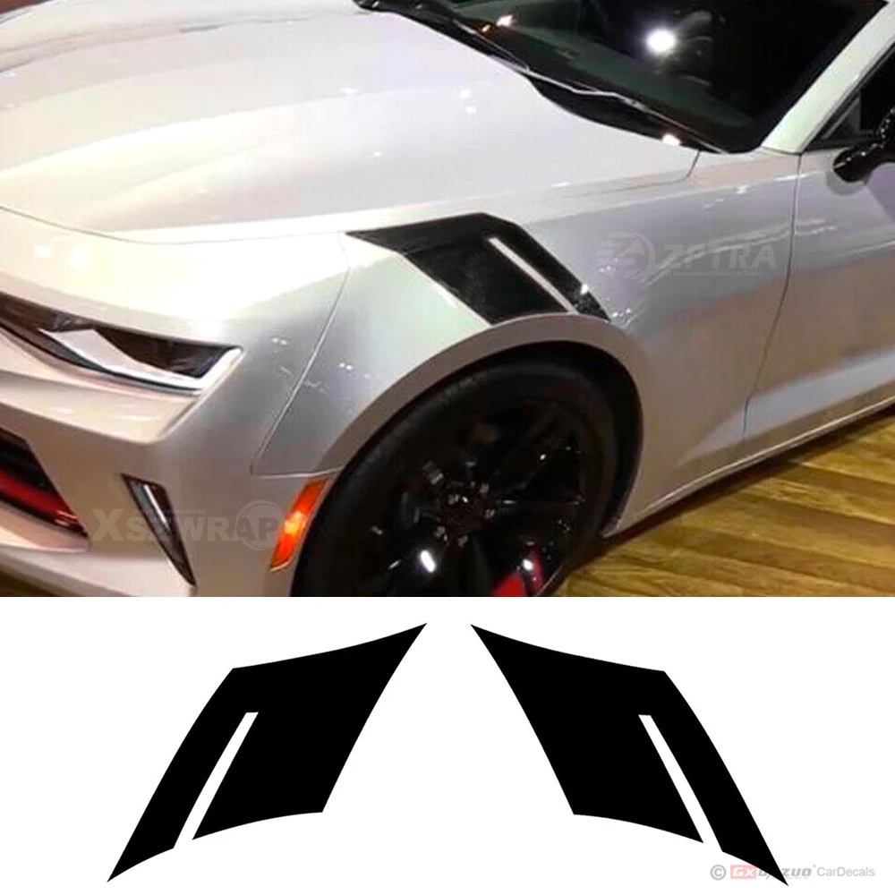 2016-2018-For-Chevy-Camaro-Hashmarks-Hood-Fender-Vinyl-Stripes-Graphics ...