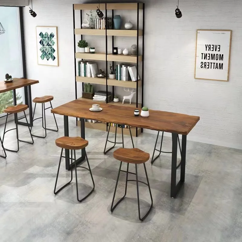 Holz-Empfangs-bar-Esstisch-lange-Kaffee-party-Design-Barth-eke-Tisch ...
