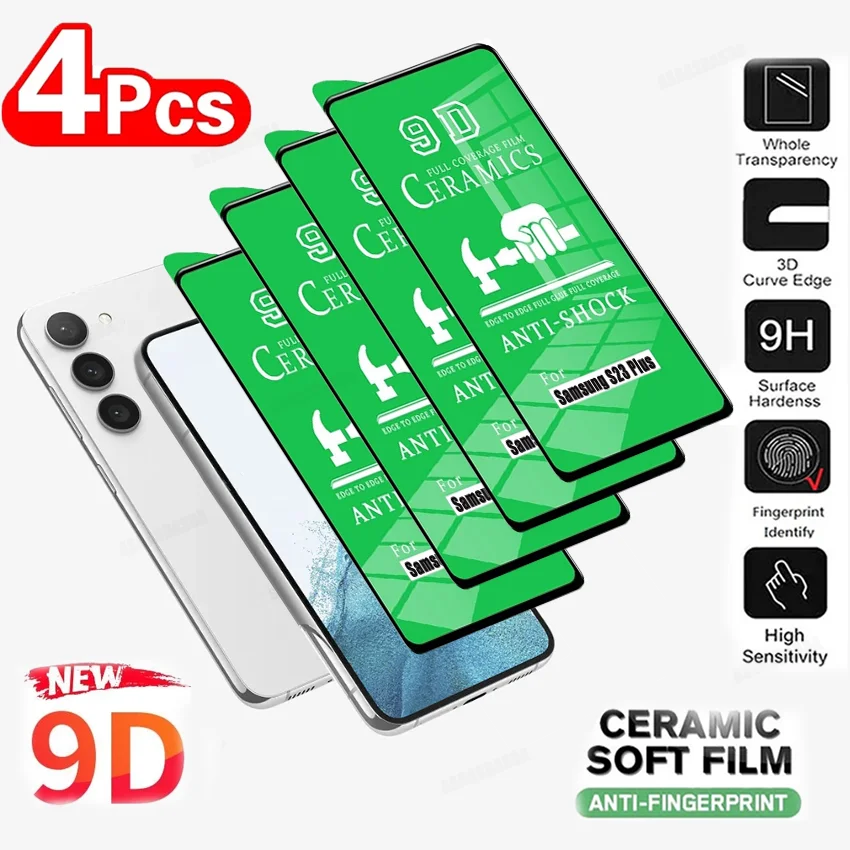 4PCS HD Ceramic Film For Samsung S25 Ultra S24 Plus S22 S21 FE A56 A35 ...