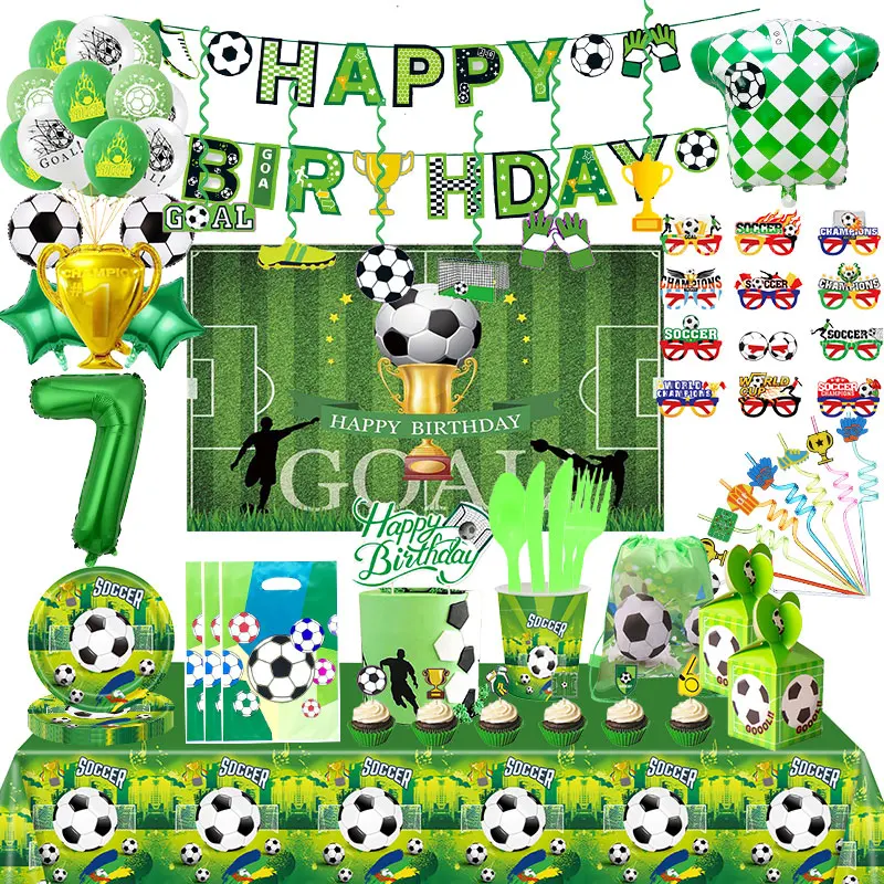 Soccer-Football-Birthday-Party-Decoration-Kids-Soccer-Sports-Theme ...