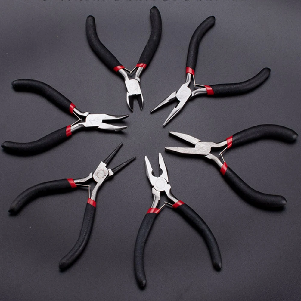 Mini Pliers Diagonal Pliers Round Bent Needle Nose Cutter Handcraft ...