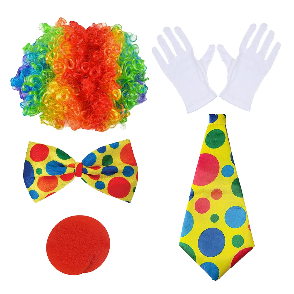 PESENAR Funny Party Hat Clown costume-clown wig, giant tie, bow tie ...