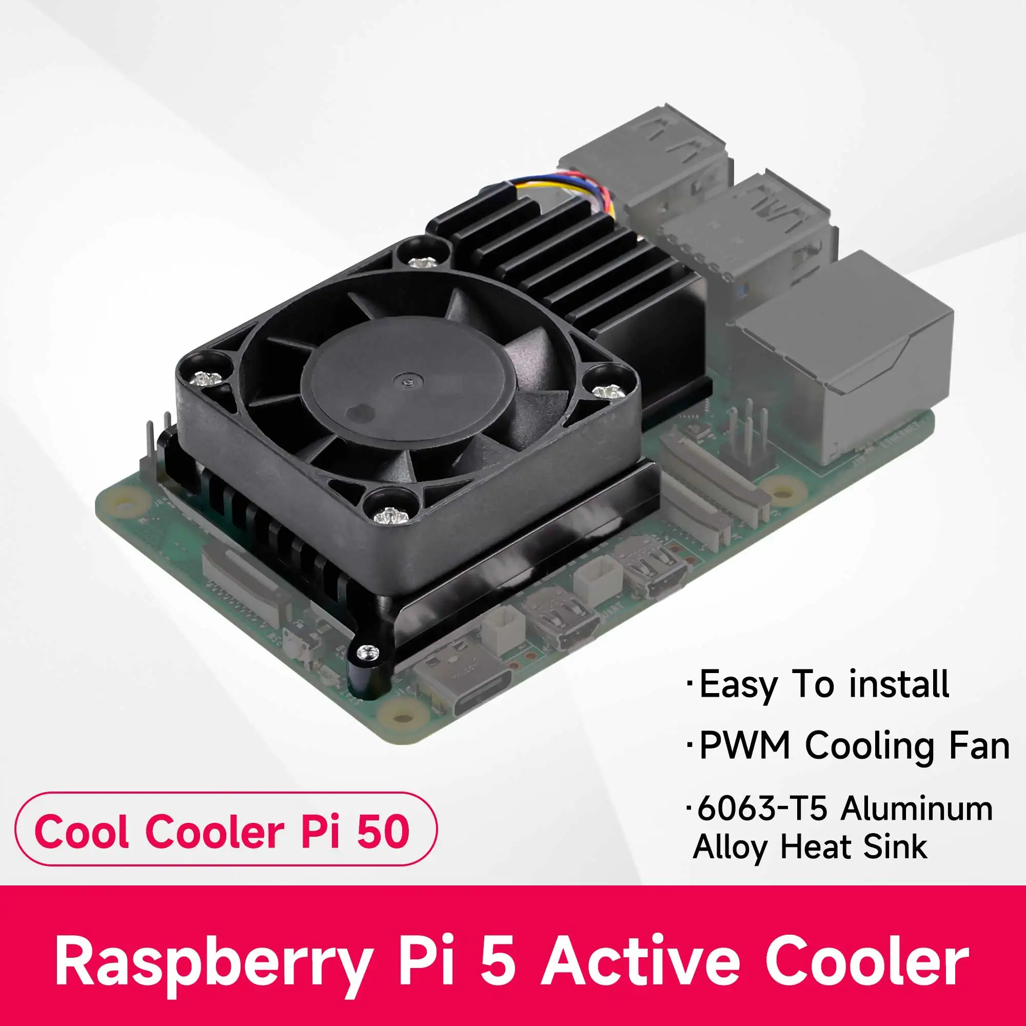 Raspberry-Pi-5-Aluminum-Case-Self-design-Active-Cooler-Black-Passive ...