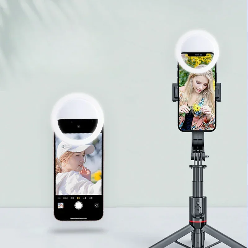 Recarreg-vel-LED-Selfie-Ring-Light-Novidade-Maquiagem-Ilumina-o-Telem ...