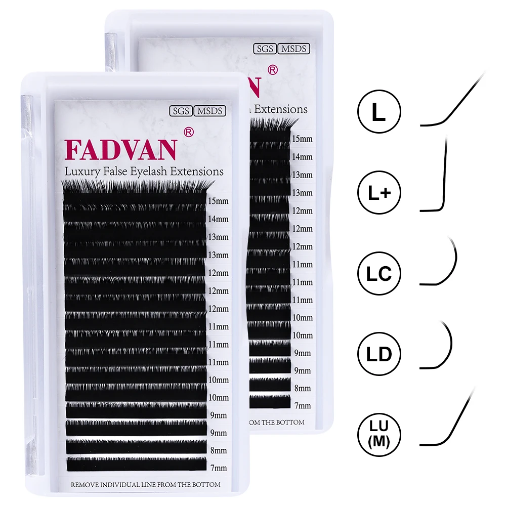 FADVAN-Classic-Individual-Lashes-L-L-LC-LD-LU-Curl-Eyelash-Extensions ...