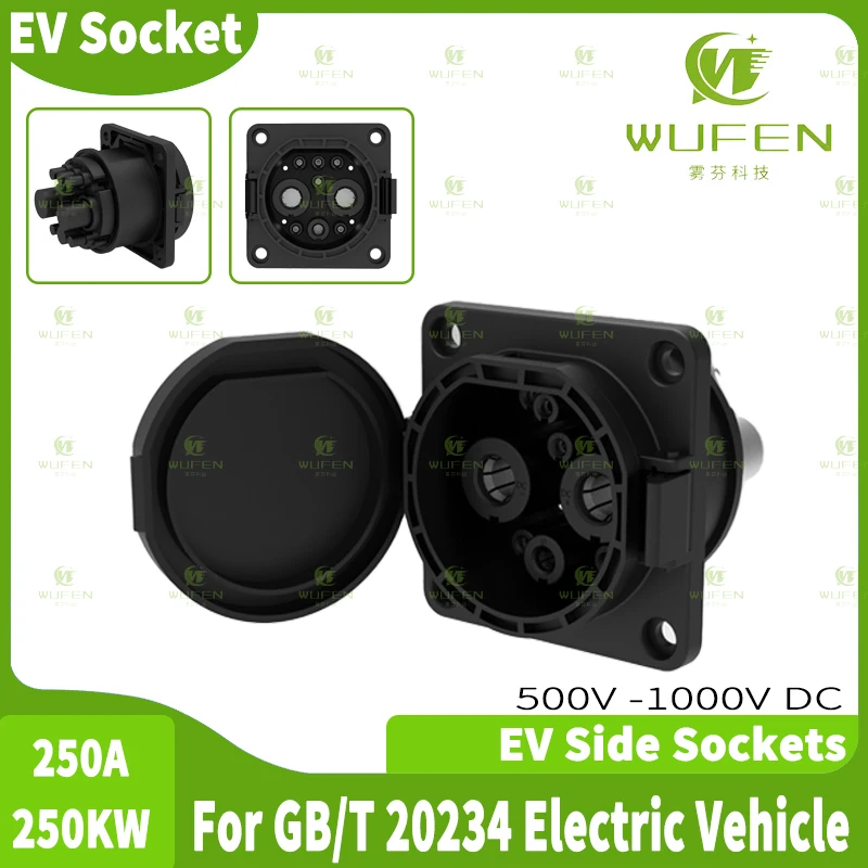 WUFEN Electric Vehicle Charging Port GBT Connector 250A MAX 1000V DC ...