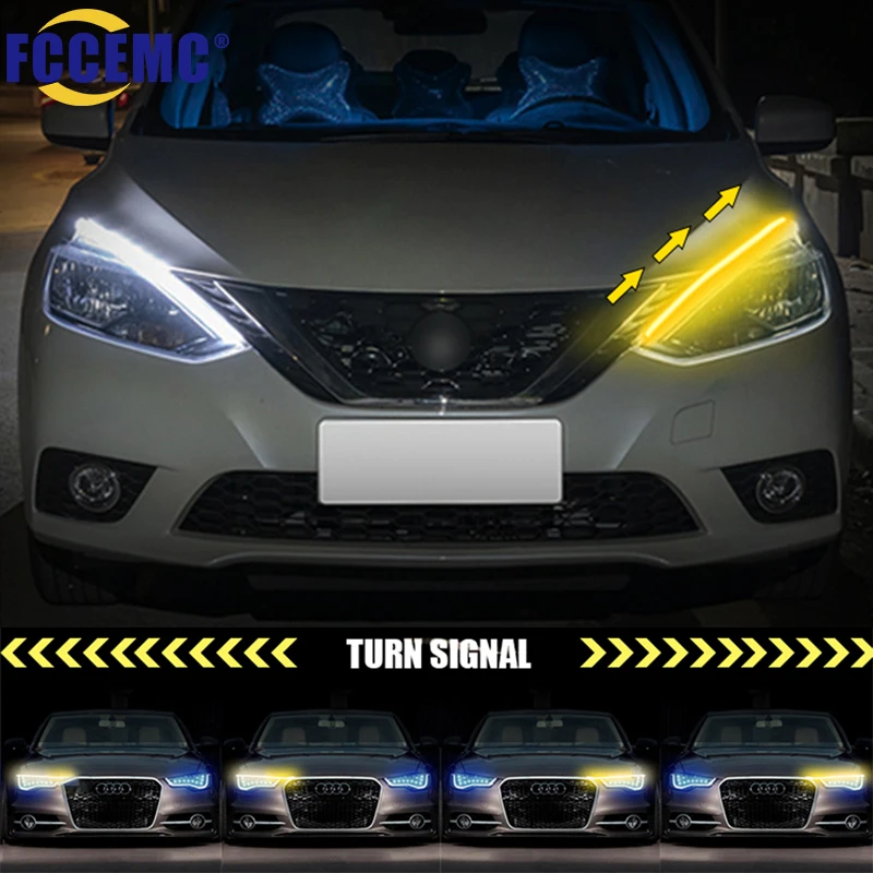 Mais novo Start Scan 2pcs LED DRL Car Daytime Running Light Super ...