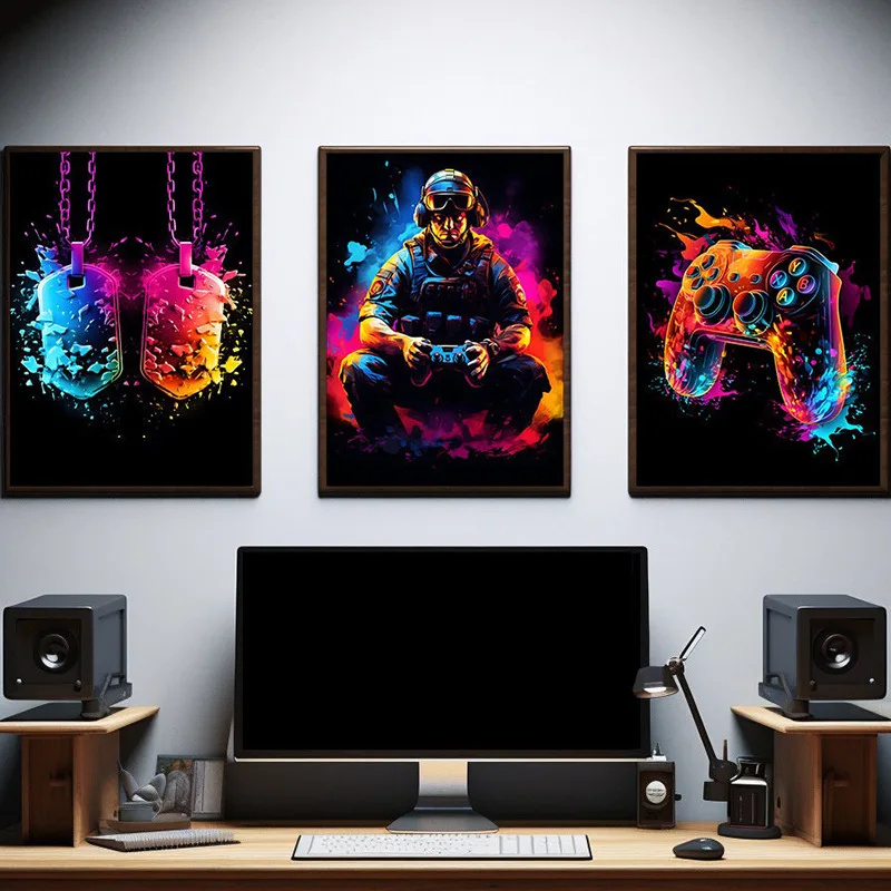 Gamer-Wall-Decal-Gaming-Zone-Controller-Video-Game-Vinyl-Sticker ...