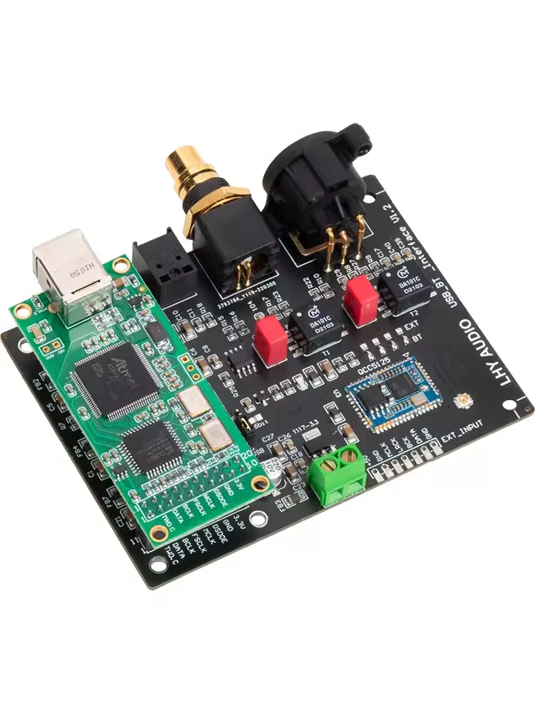 Digital-audio-output-board-I2S-to-coaxial-fiber-SPDIF-AES-HDMI-USB-interface-Bluetooth-QCC5125 ...
