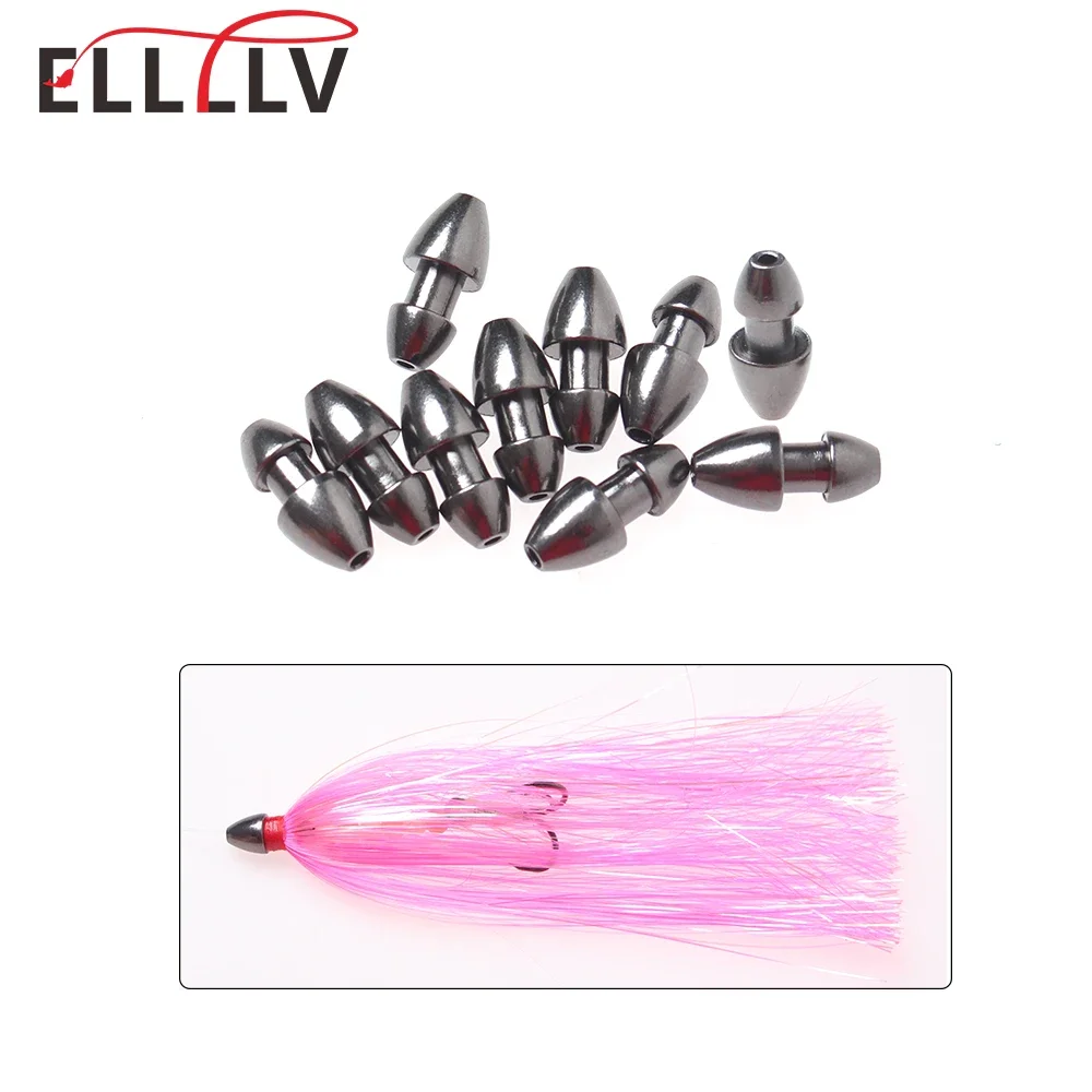 10PCS 1/8OZ Sea Witch Head Fishing Lure Trolling Heads for Mylar Flash ...