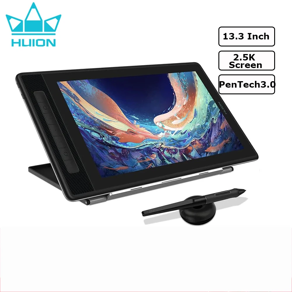Huion-tableta gráfica Kamvas Pro, Monitor Digital profesional para ...