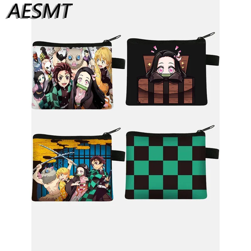 1pcs Anime Demon Slayer Coin Wallet Kimetsu No Yaiba Kamado Tanjirou ...