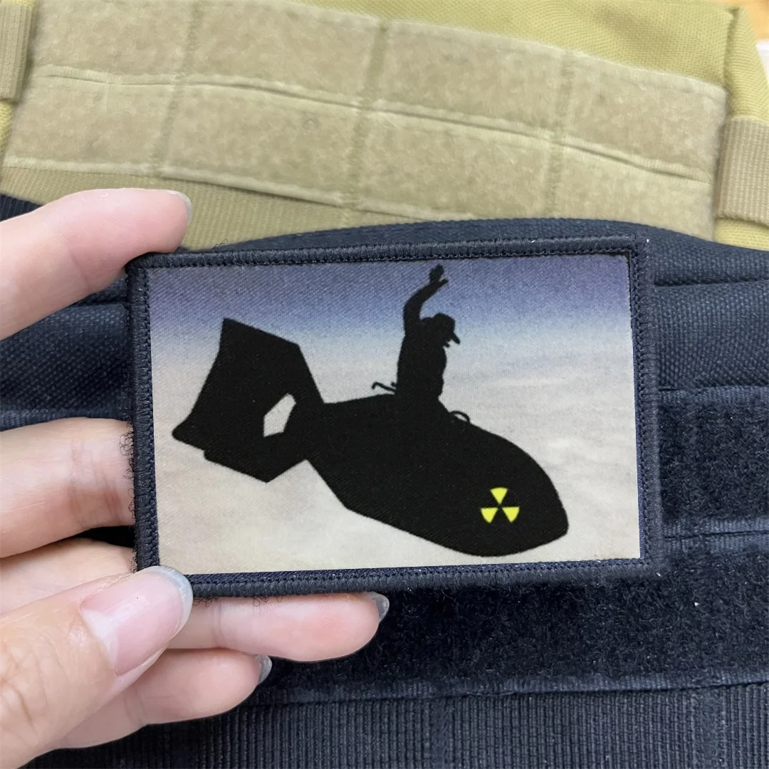 Atom-Bomb-Sticker-Bombs-Away-Morale-Badge-Print-Hook-and-Loop-Patches ...