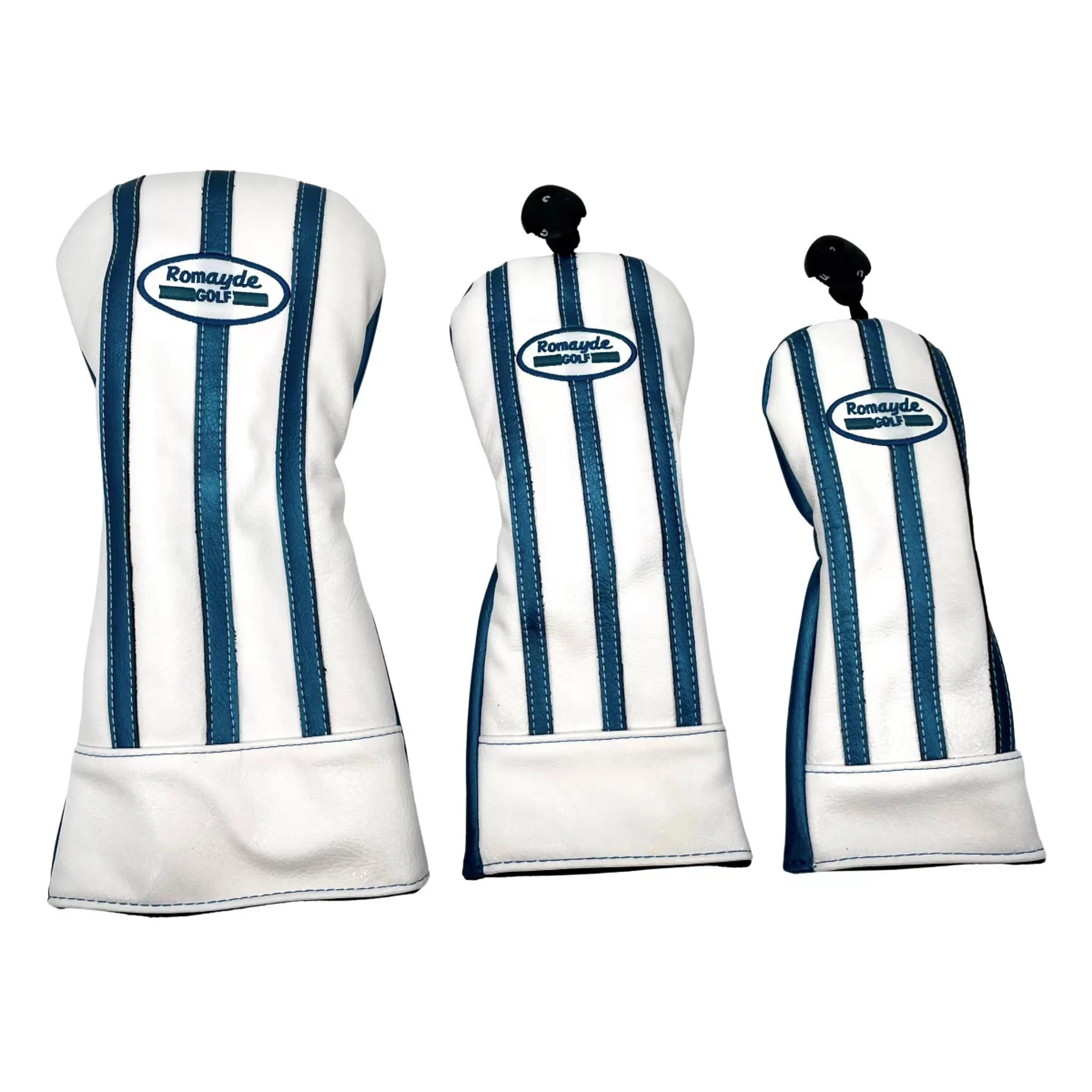 Golf stripe pattern Wood Head cover Driver Head Covers Fairway Wood ...