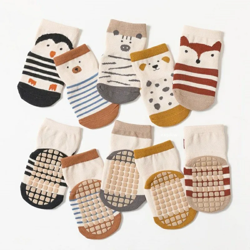 3-Pairs-Lot-Baby-Socks-Children-s-Toddler-Socks-Rubber-Bottom-Baby-Anti ...