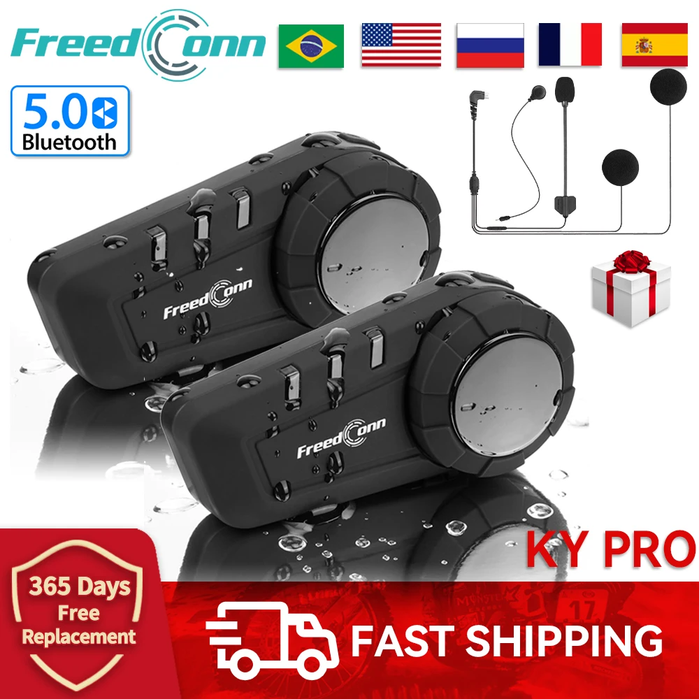 FreedConn KY Pro intercomunicador para casco de motocicleta ...